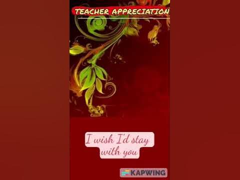 Teacher Appreciation - song written, composed and sang by Siddhaanth ...