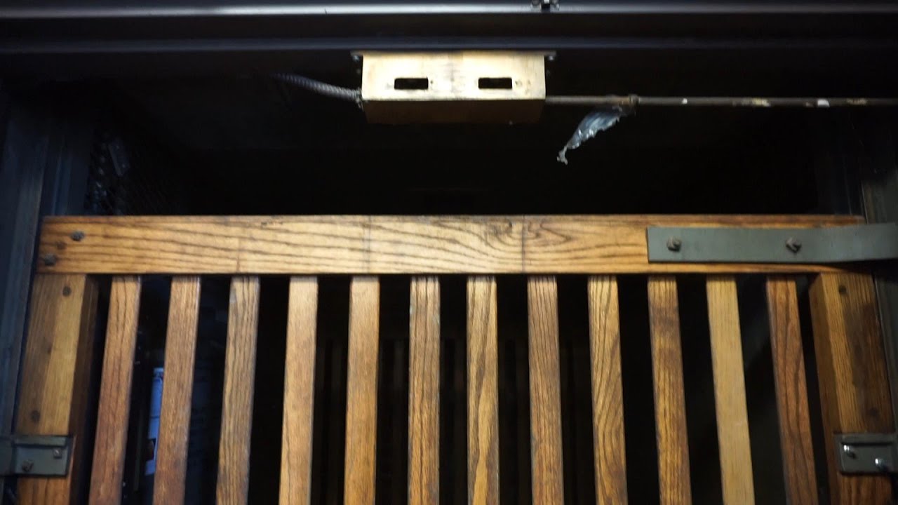 Original 1930 Westbrook manually controlled traction freight elevator ...