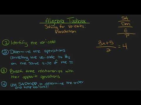 How to Solve For a Variable Overview - Steps, Tips, and Tricks - YouTube