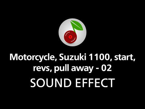 🎧 Motorcycle, Suzuki 1100, start, revs, pull away - 02, SOUND EFFECT