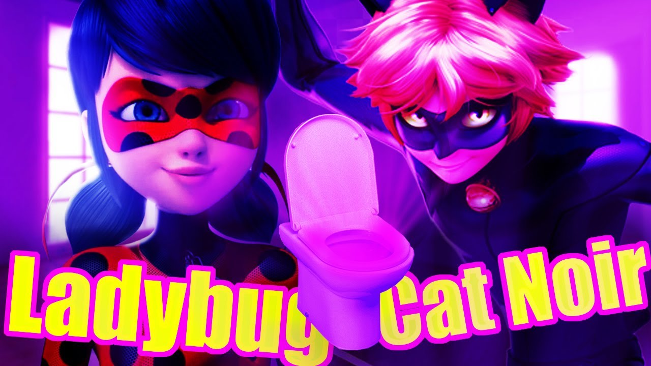 LADYBUG and CAT NOIR poop in Toliet and do SPORT | Ladybug dances ...