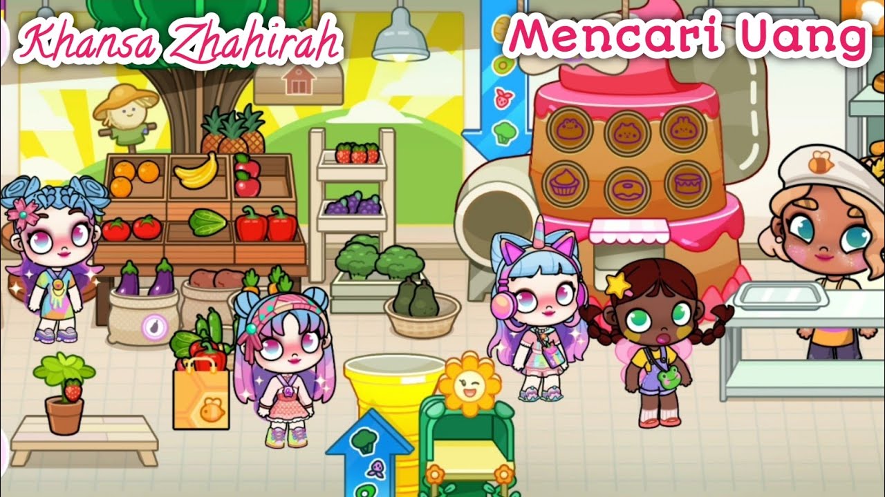Lala, Lili & Cici Bekerja Di Supermarket || Avatar World : City Life ...
