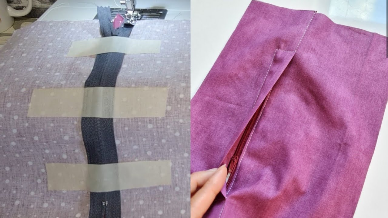 3 Ways to sew a Zipper | Sewing tips and tricks for beginners #9 - YouTube