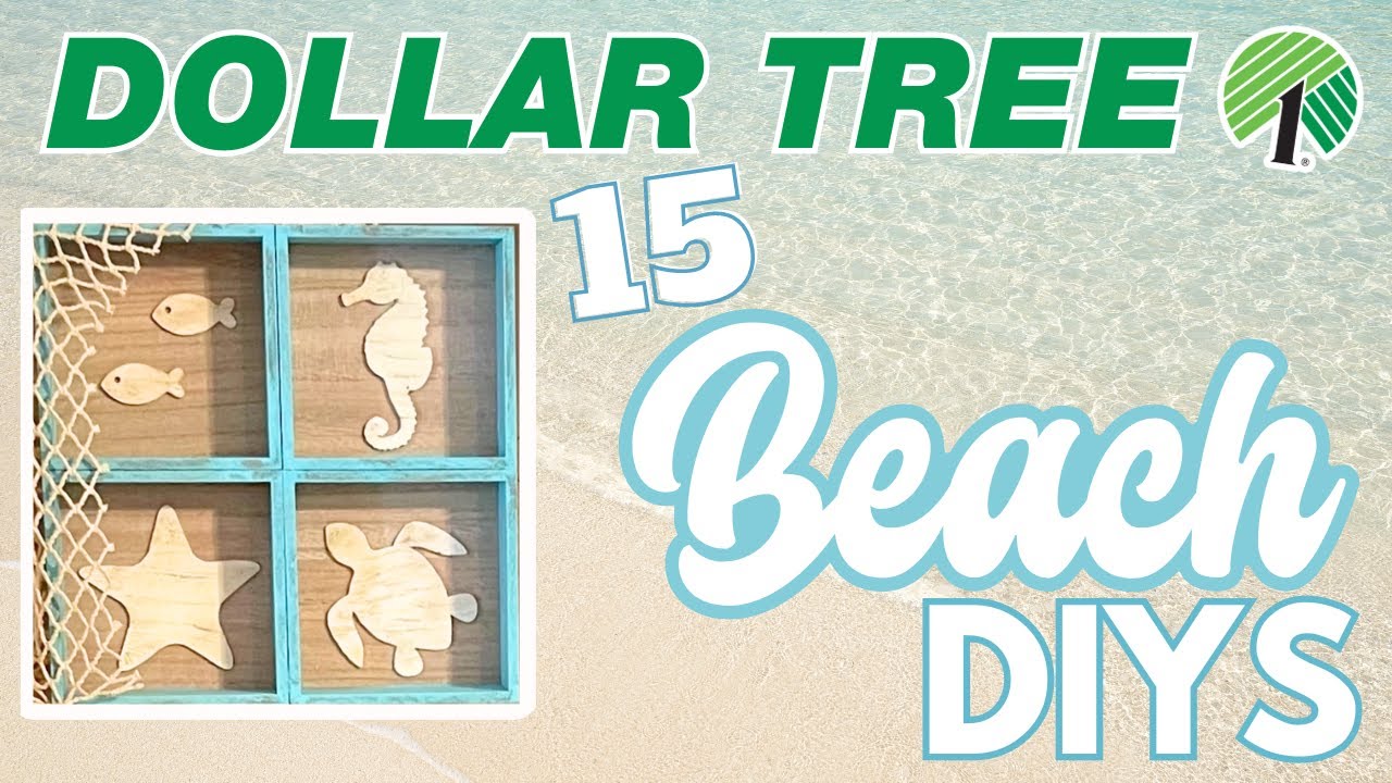 🐚 Shell Yeah! 15 BEST Dollar Tree DIYS & Hacks! Coastal Beach Decor ...