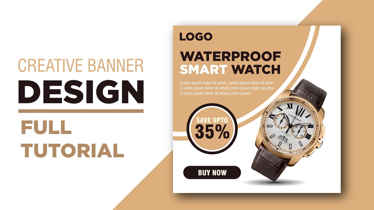 Design creative product banner in adobe illustrator. - YouTube