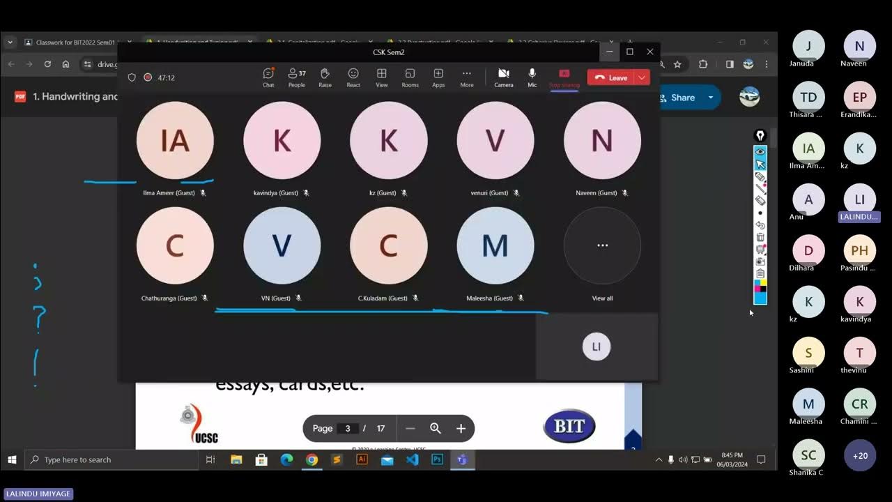 BIT semester 2 Communication Skills Day 01 Hand Writing and Typing part 01 2024 03 06 - YouTube