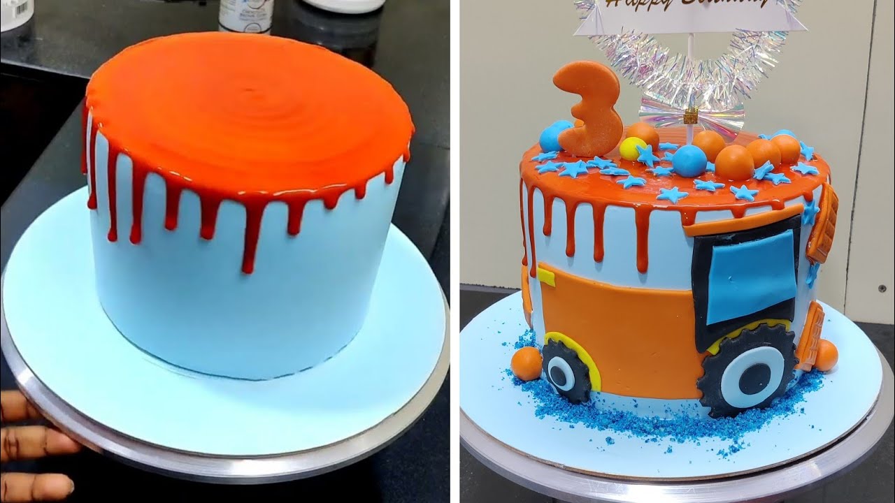 Jcb Theme Cake | Jcb Cake Design | Jcb Cake Topper | Mukesh Cake Master ...