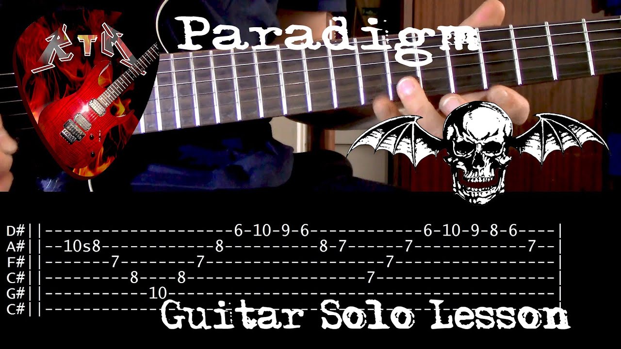 Paradigm Guitar Solo Lesson - Avenged Sevenfold (with tabs) - YouTube