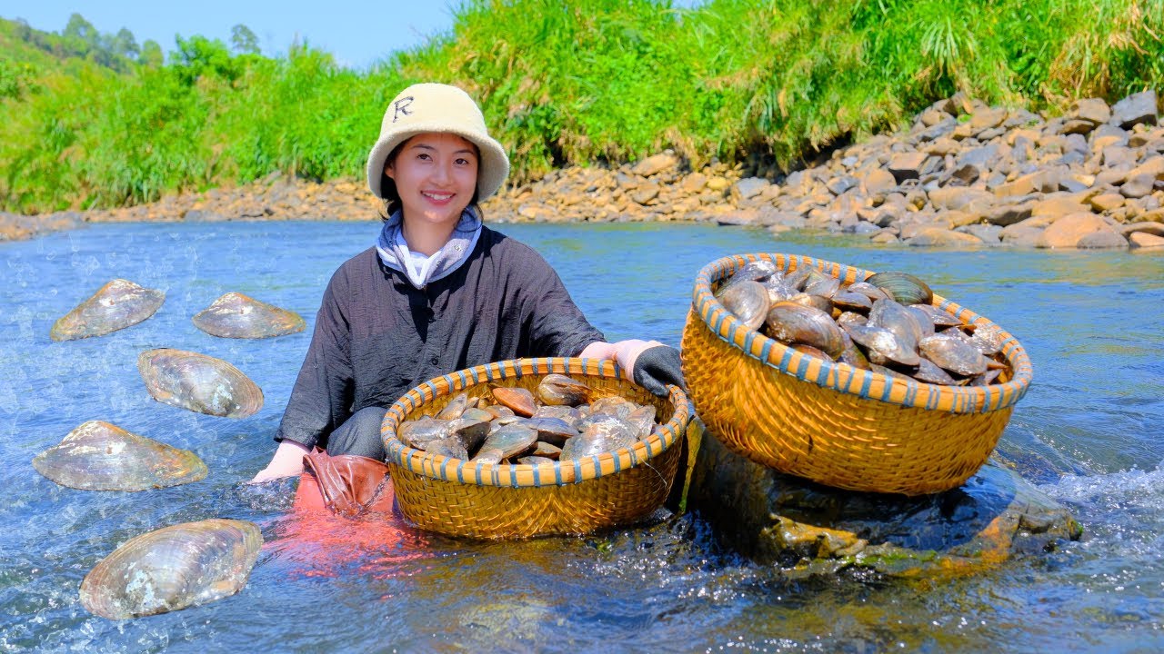 Harvesting GIANT CLAM & Goes To Countryside Market Sell - Cooking ...