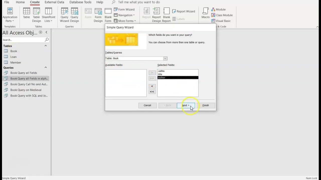 Access Database Query Wizard - Module A - YouTube