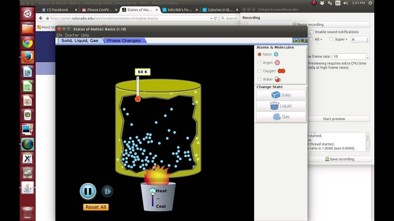 Kinetic Molecular Theory simulation - YouTube