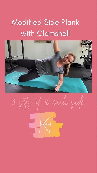 Modified side plank with clamshell - YouTube