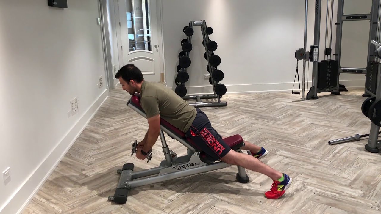 Rear Delt Raise on Incline Bench - YouTube