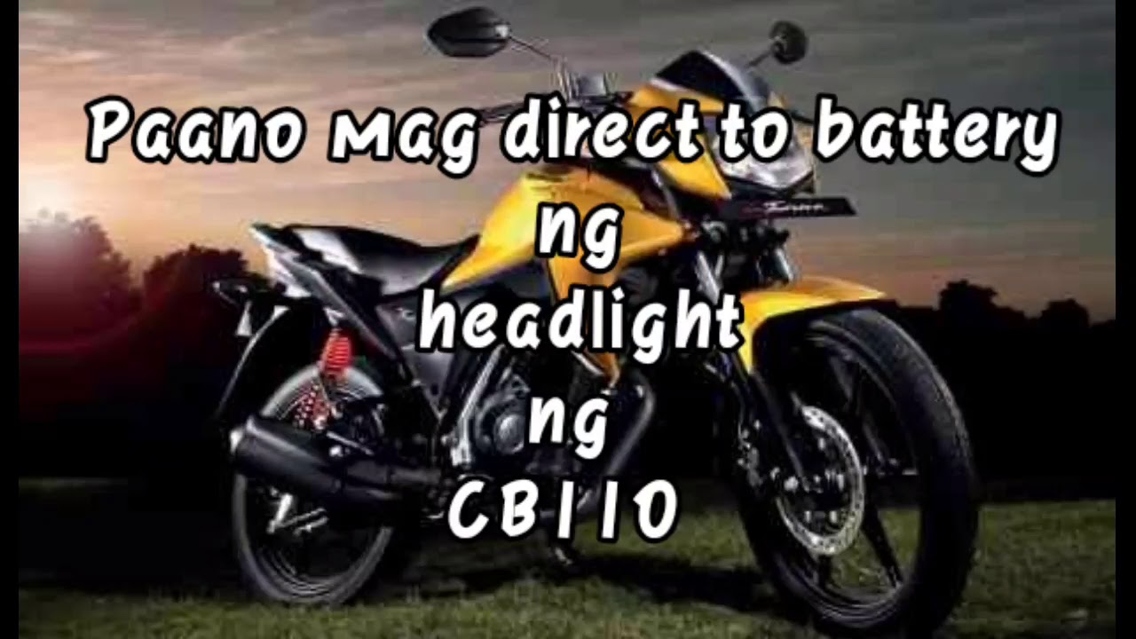 CB110 Headlight direct to battery - YouTube