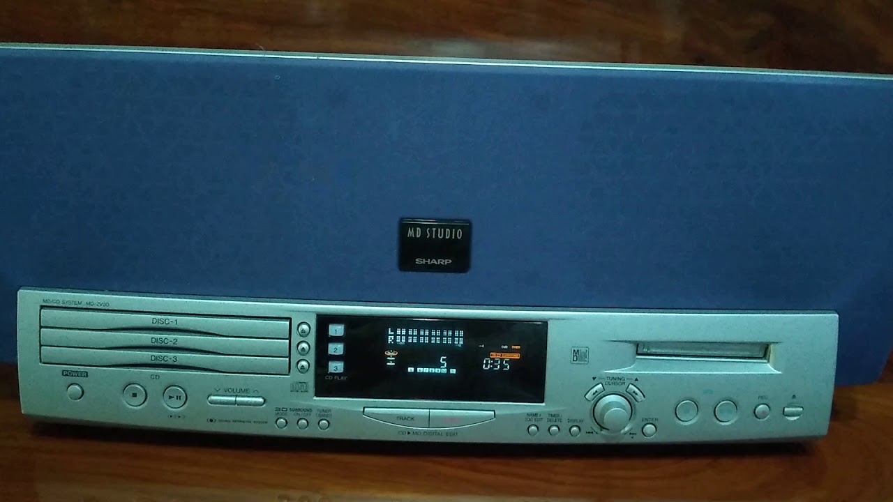เครื่องเล่น SHARP MD STUDIO MD/CD MD-ZV30 - YouTube