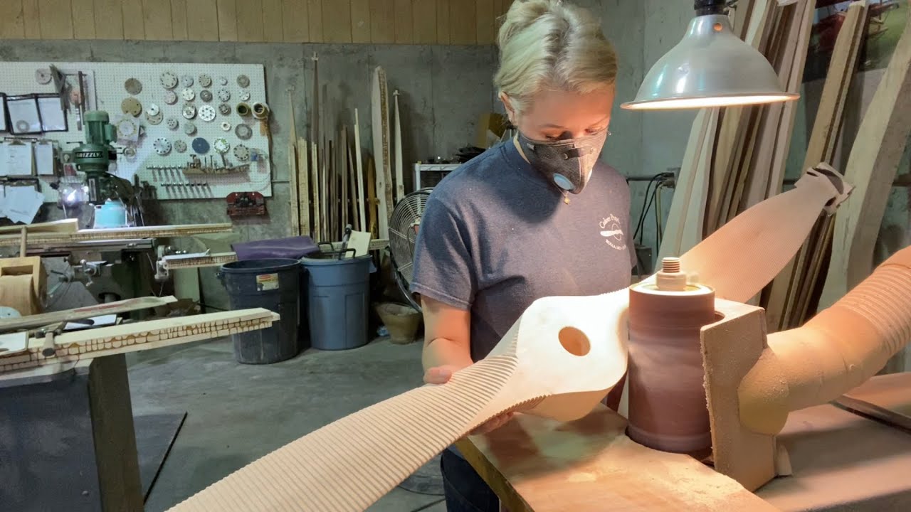 Sanding a Wooden Airplane Propeller - YouTube