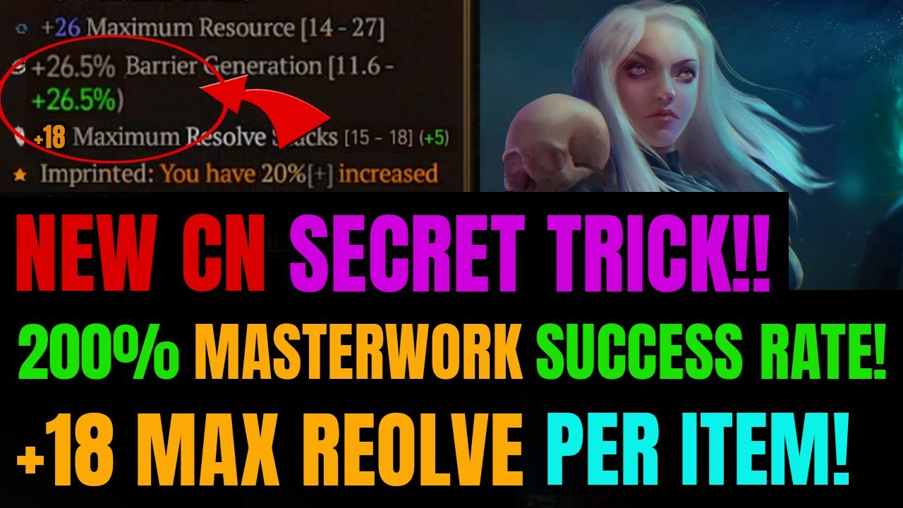 CN's SECRET MASTERWORK & TEMPERING TRICK REVEALED!!! | +18 Max Resolve ...