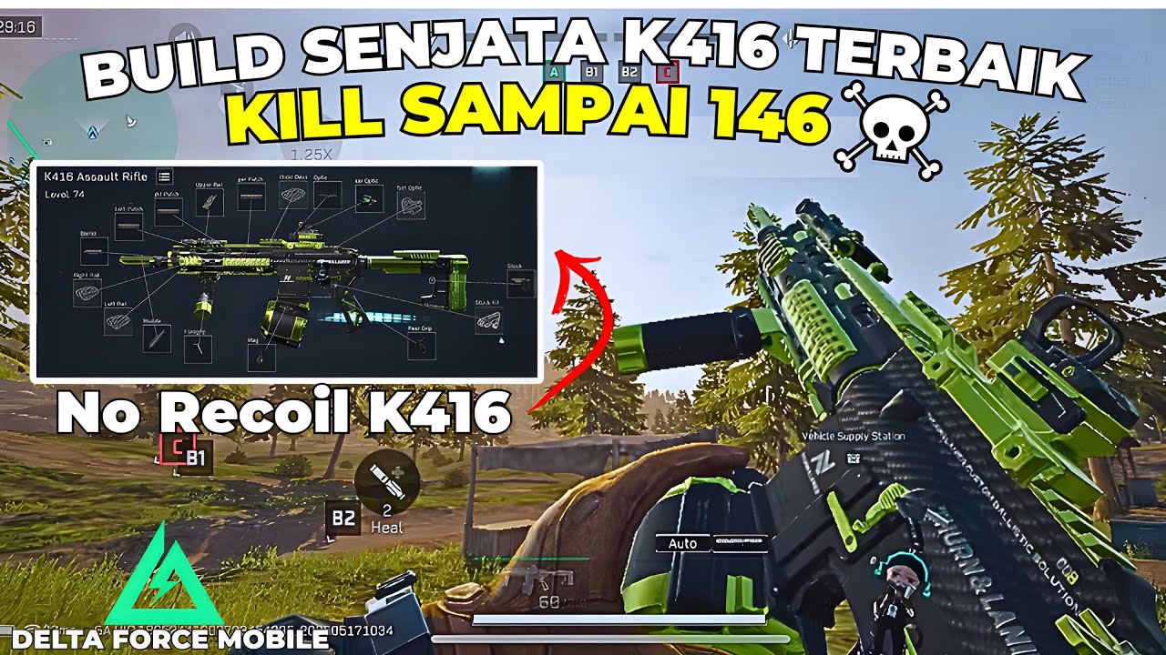 BUILD TER-ENAK K416 100% NO RECOIL丨DELTA FORCE MOBILE - YouTube