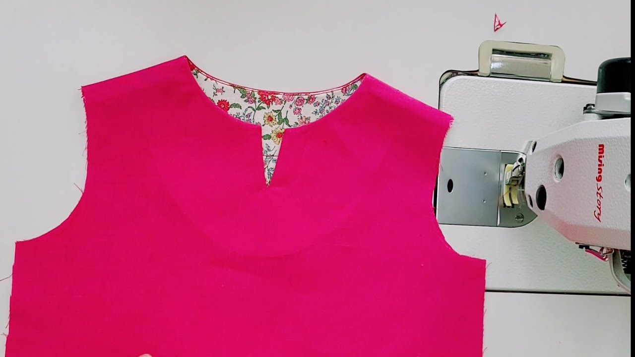 네크라인 안단을 쉽고 빠르게 재봉하는꿀팁 💕 Tips for sewing the neckline hem easily and ...
