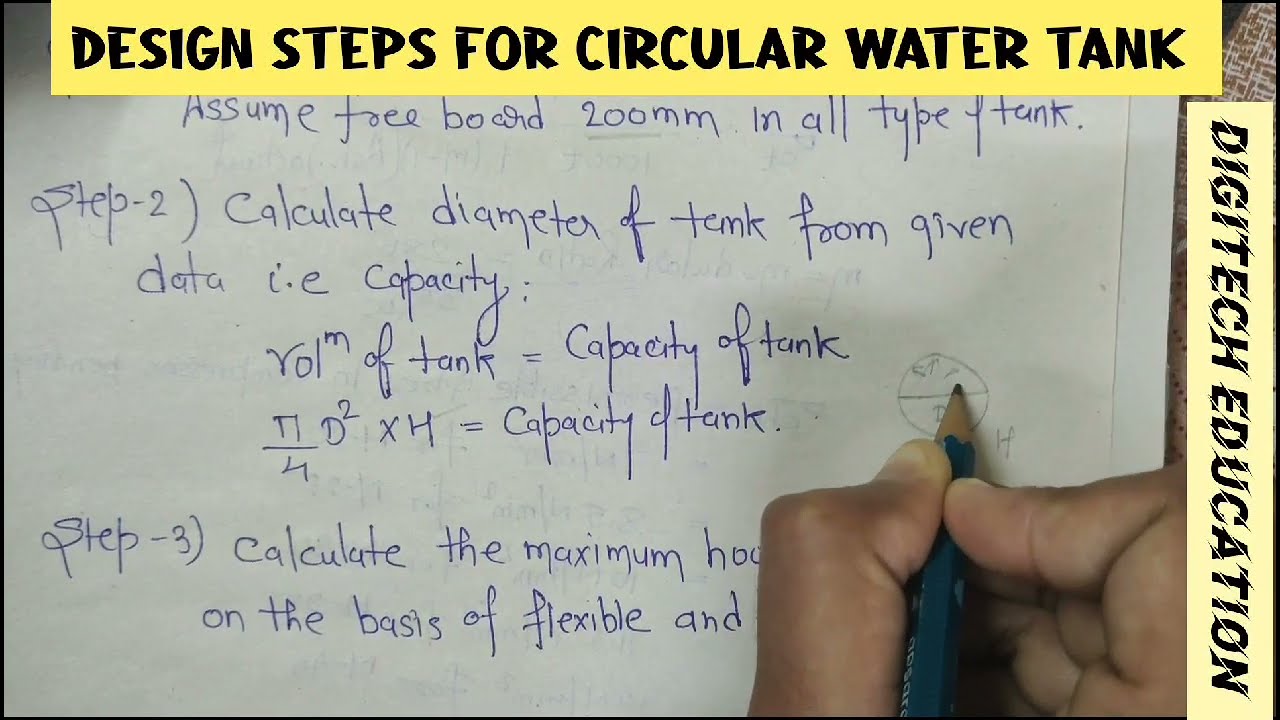 RCC-2 | Design Steps of circular water tank | How to design circular ...