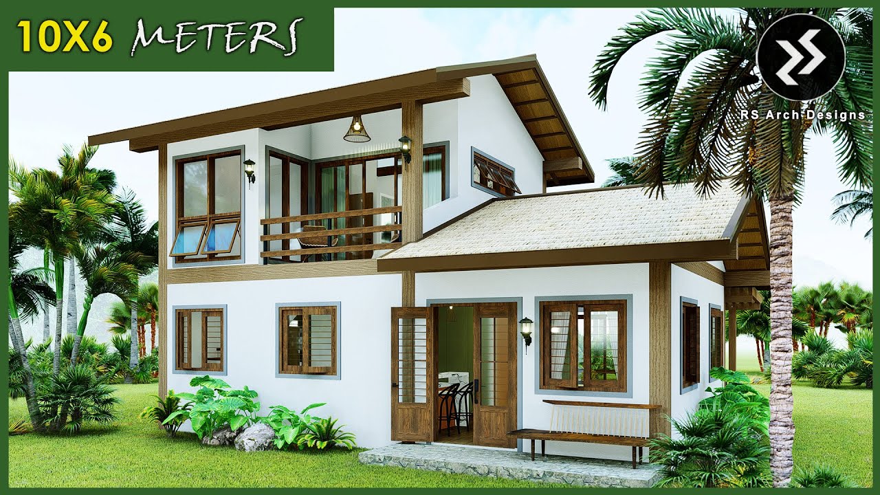 2 STOREY SMALL HOUSE DESIGN WITH 2 BEDROOMS 2 T&B | TROPICAL FARMHOUSE ...