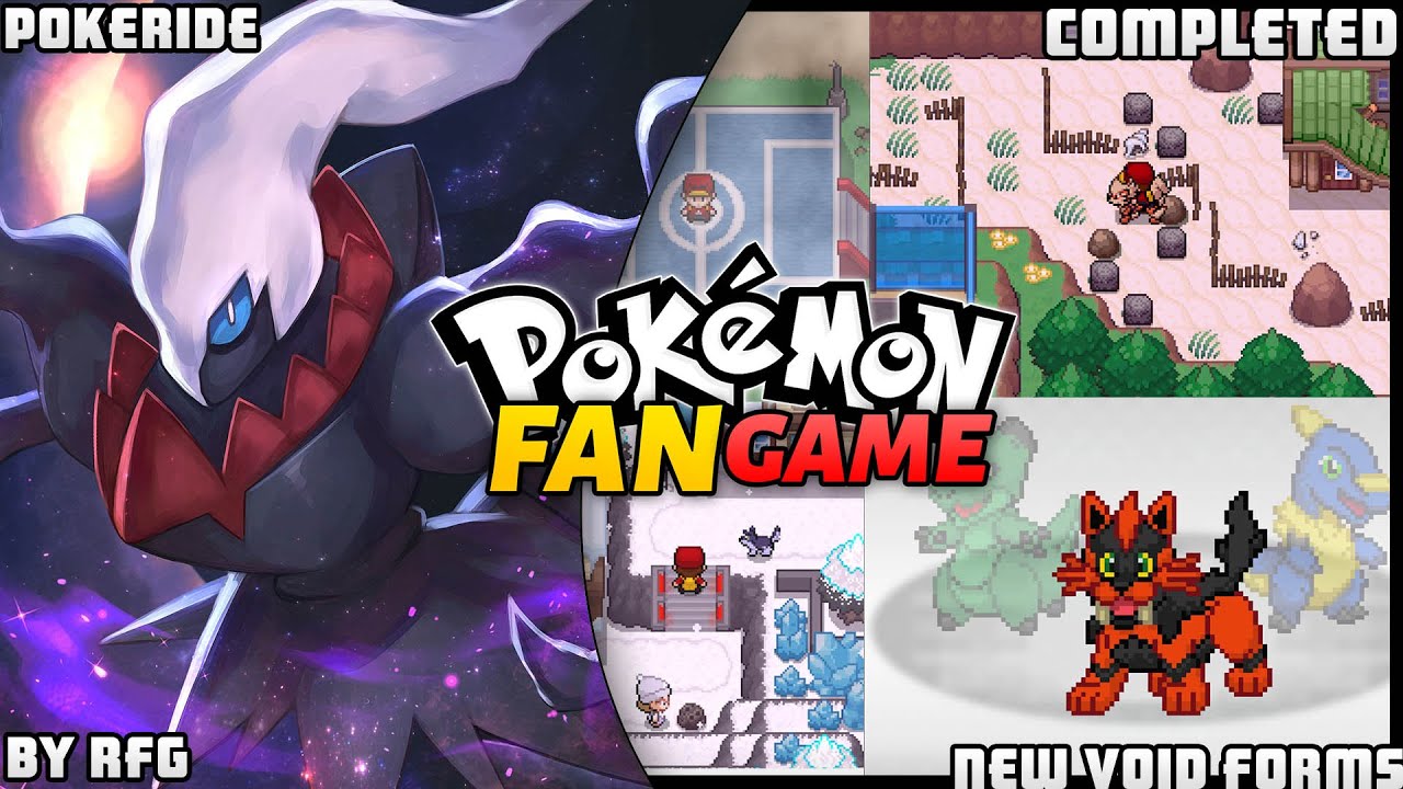 New Completed Pokemon FanGame with Pokeride, Fakemons, Void Forms, New ...