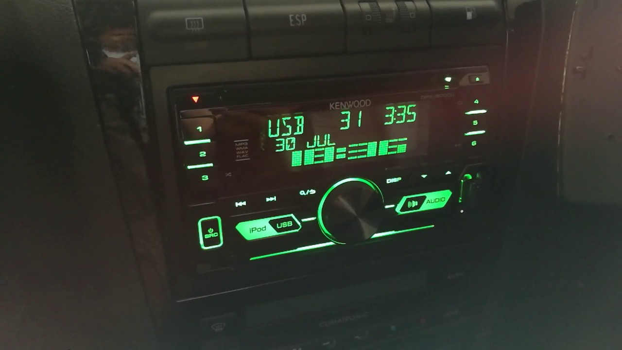 Rádio Kenwood DPX - 3000U + subwoofer Kenwood KSC - SW11 - 110dB - YouTube