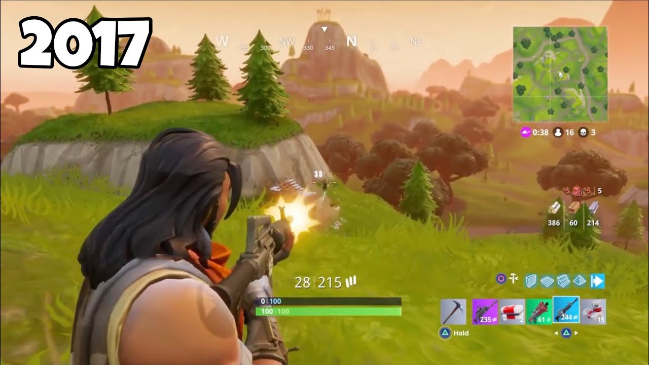 FORTNITE in 2017 vs FORTNITE in 2021 - YouTube