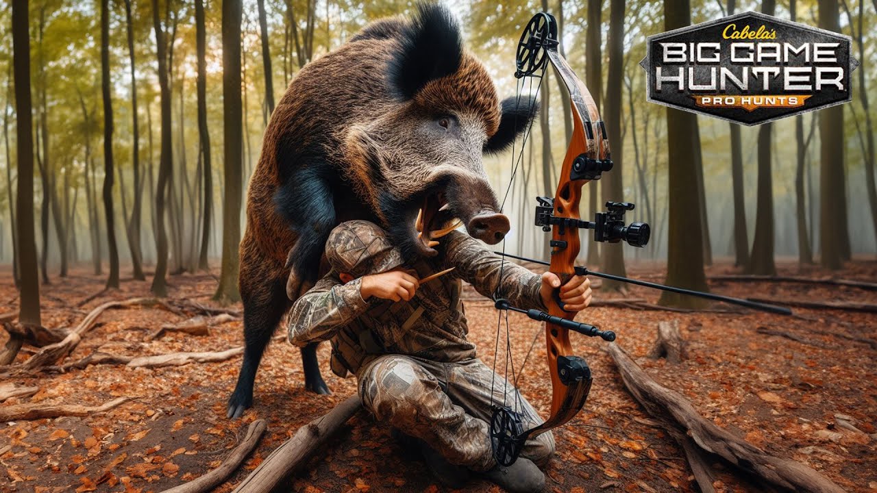 JAVALI GIGANTE ATACA CAÇADOR E DERRUBA ELE IGUAL BOST# - CABELAS BIG ...
