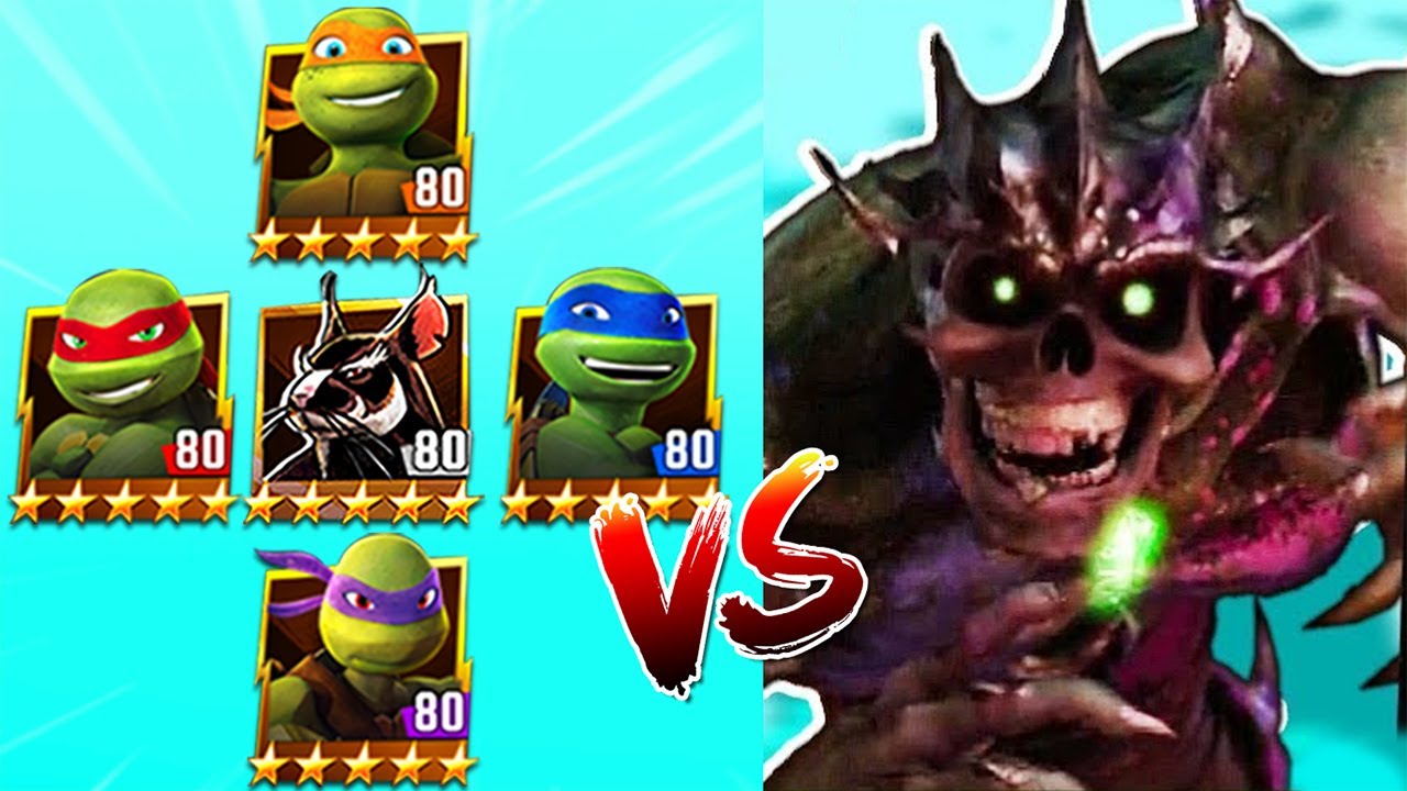 TMNT Legends Splinter & Ninja Turtles VS Undead Shredder Boss - YouTube