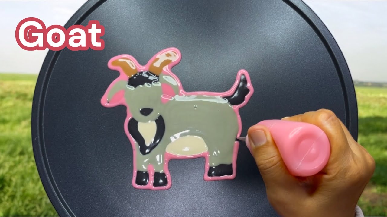 Goat Pancake Art - Farms Animal, Goat Cartoon, Animal Drawing, Pancake ...