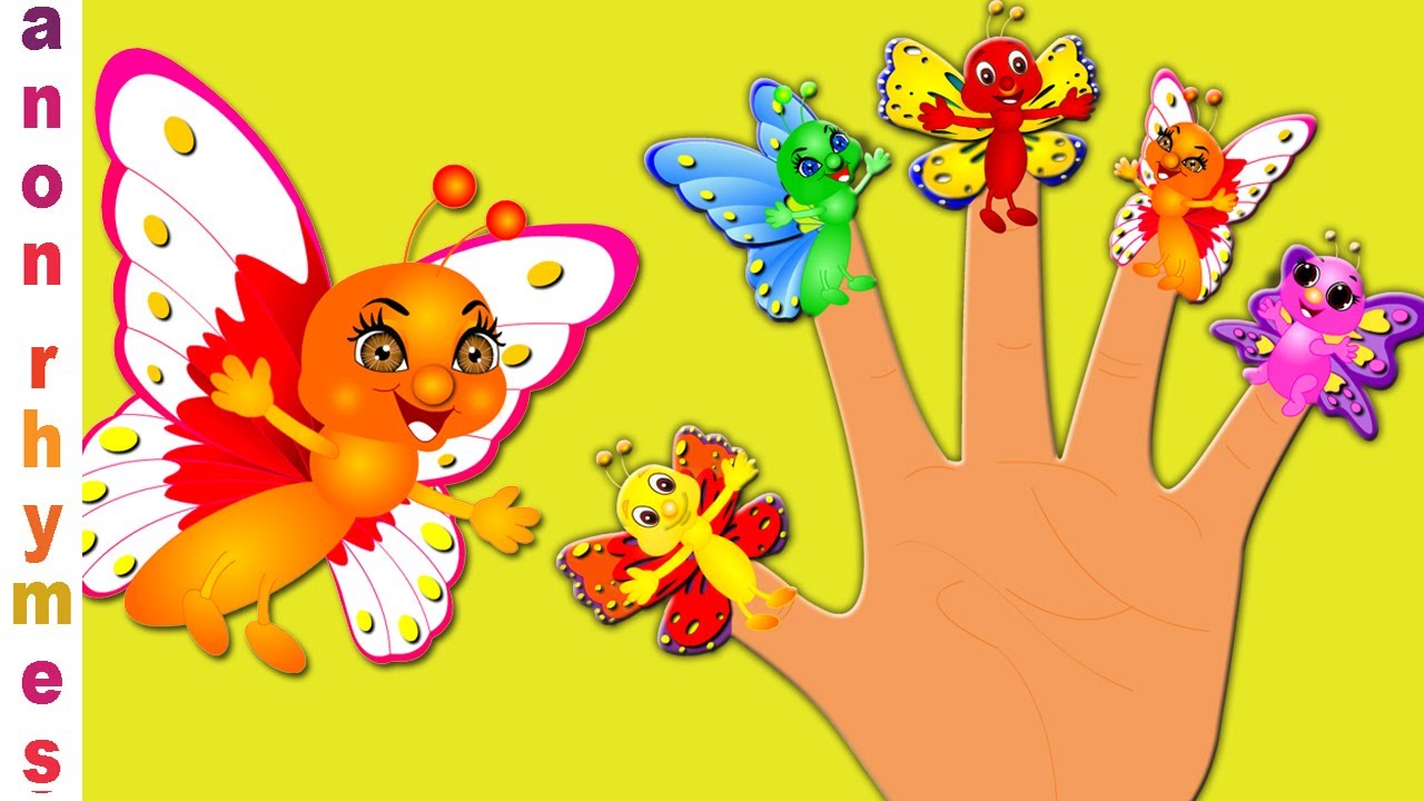 Educational Song For Kids | Butterfly Finger Family | Nursery Rhymes ...