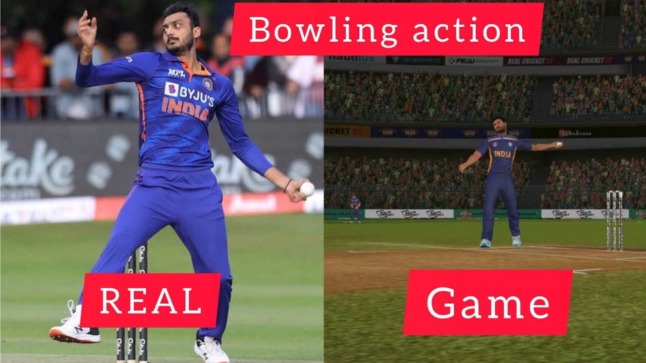 axar patel bowling style rc22 #axarpatel #realcricket22 #cricket22 # ...