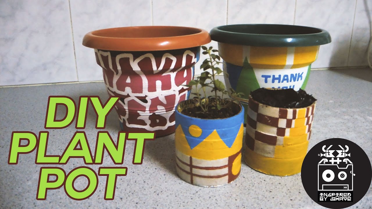 DIY Plant Pot and planting seeds - YouTube