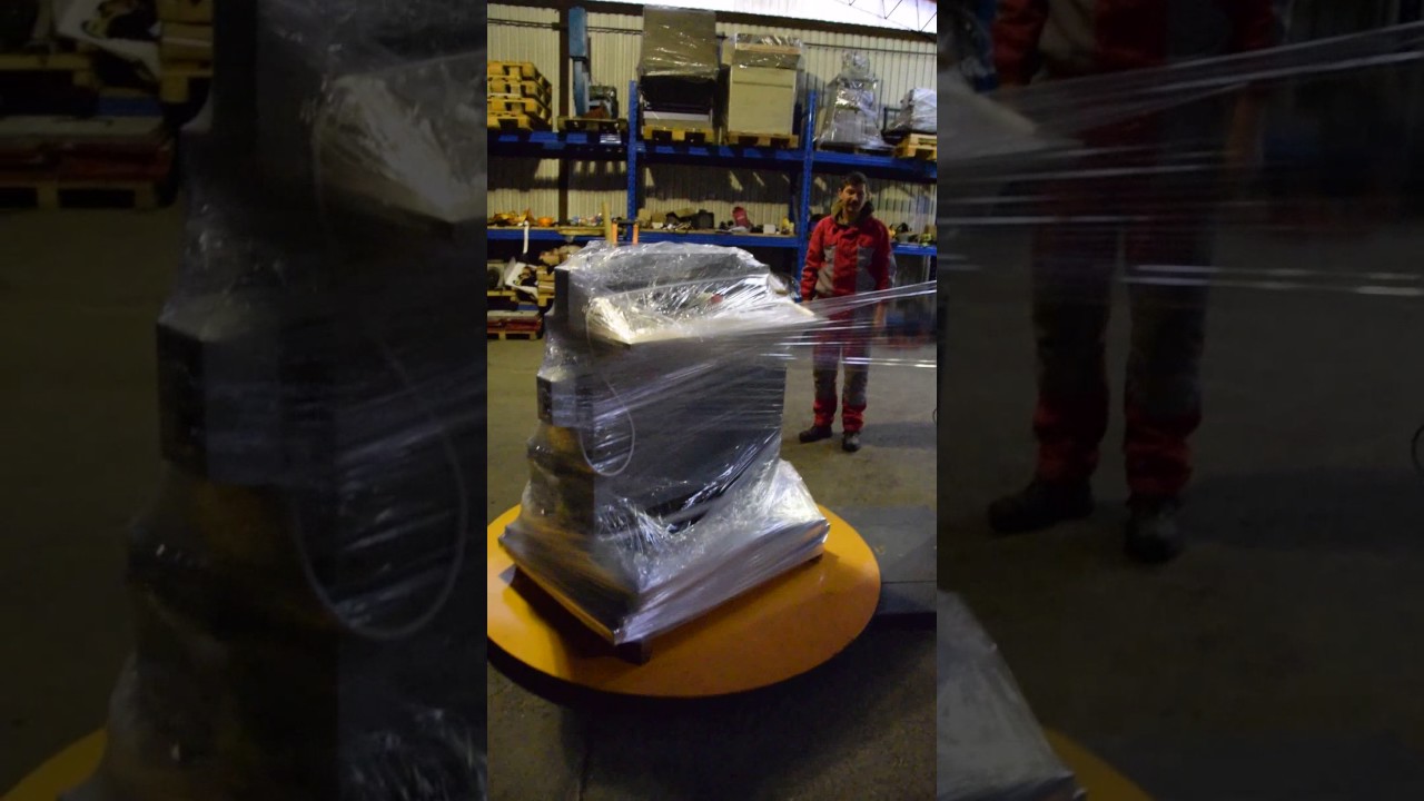 Masina de infoliat paleti - YouTube