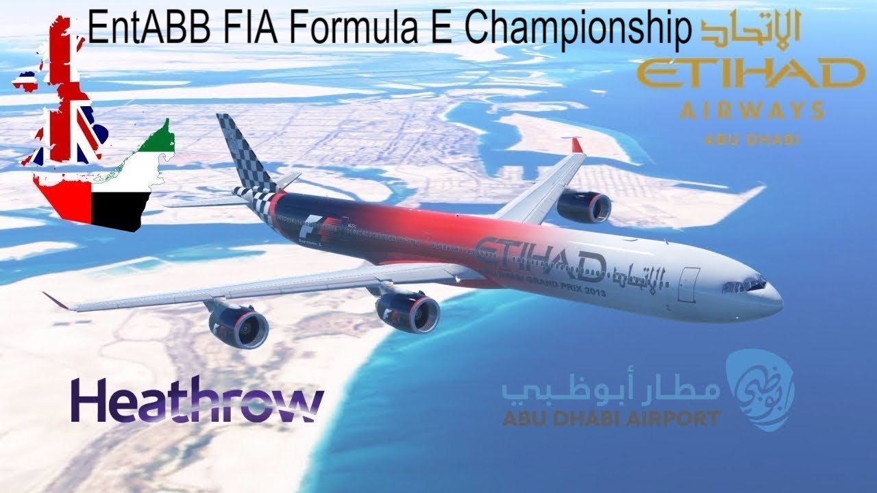 Infinite Flight Live + Voice: A340 Formula One | Abu Dhabi to London ...