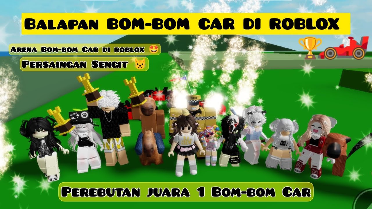 BUAT ARENA BOM-BOM CAR TERBESAR DI ROBLOX🤩🏎️ MALAH NGADAIN LOMBA BOM ...