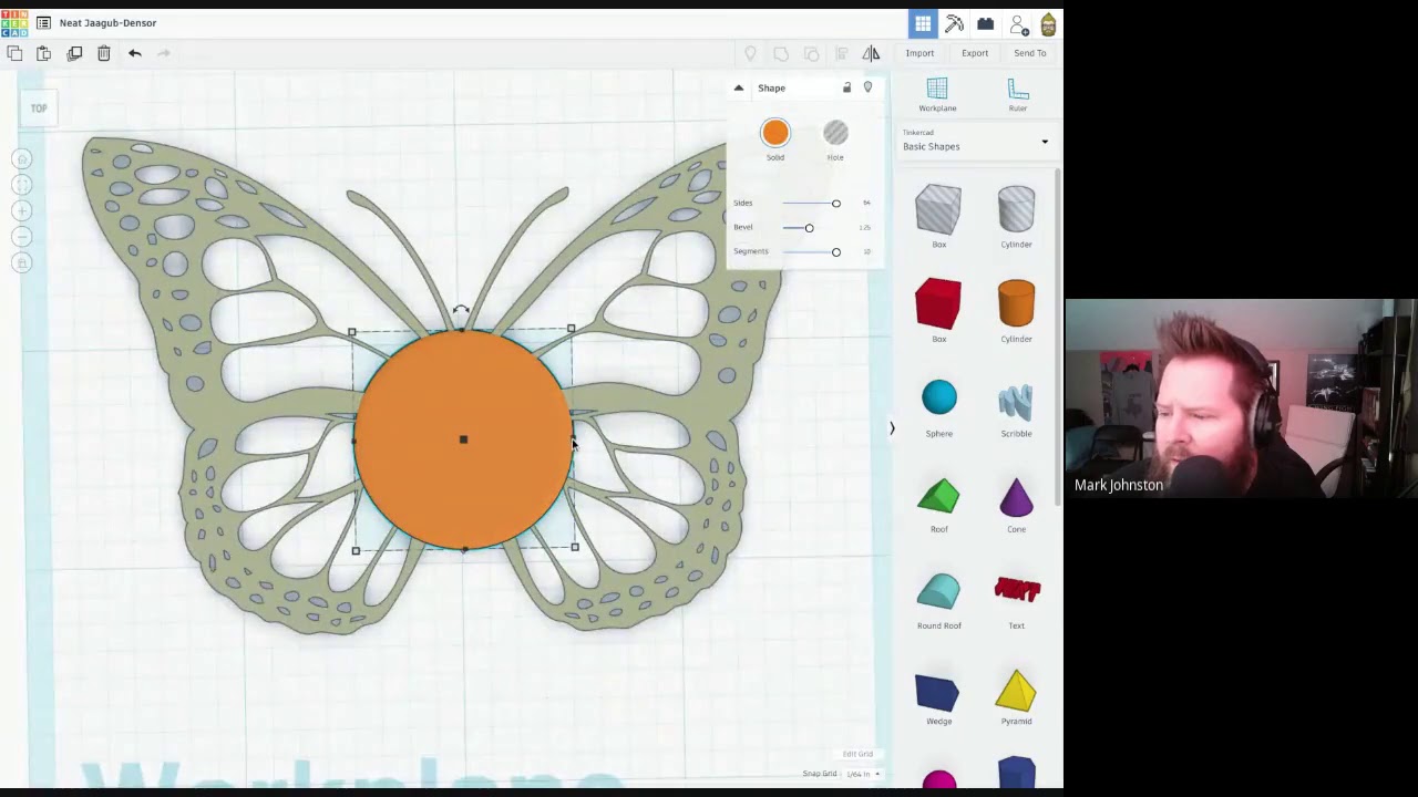 Vector Butterfly in Tinkercad - YouTube