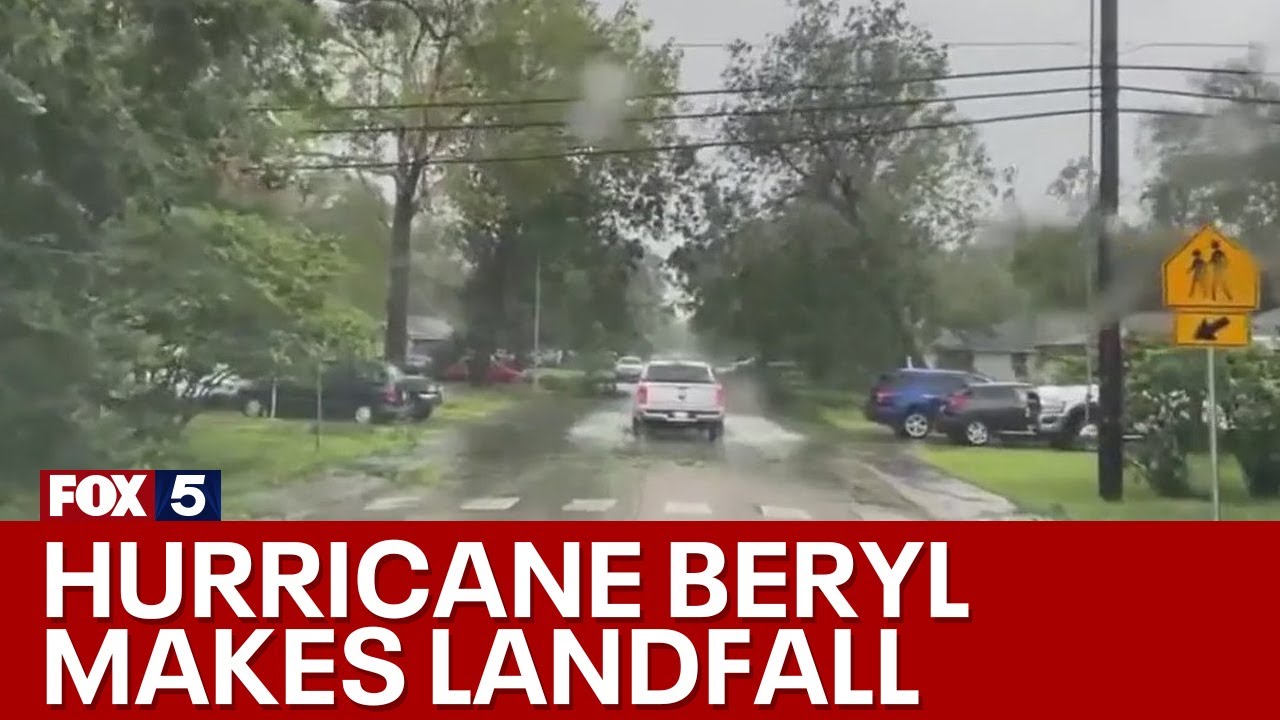 Hurricane Beryl makes landfall along Texas coast | FOX 5 News - YouTube