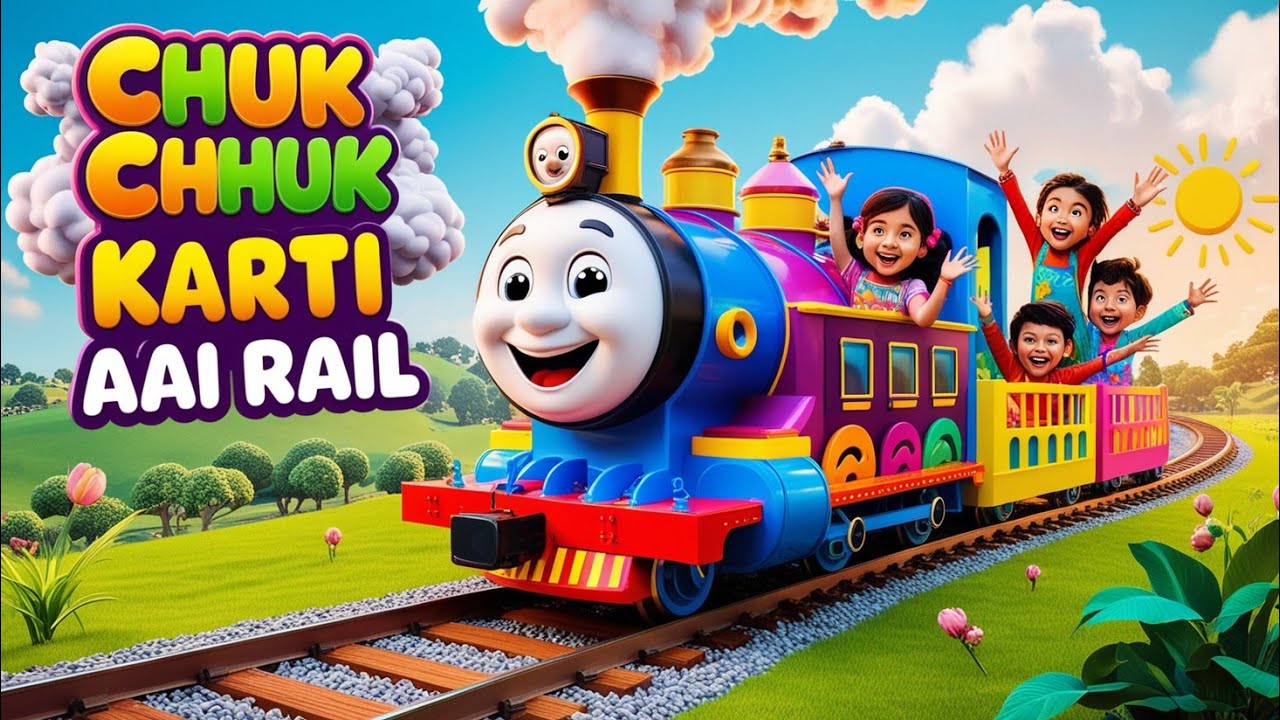 छुक-छुक करती आई रेल।। Chhuk-Chhuk Karti Aai Rail|| Hindi Kids Rhymes ...