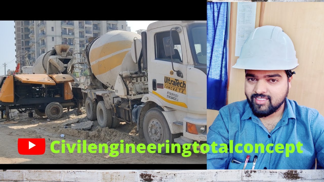 Concreting work with transit mixture - YouTube