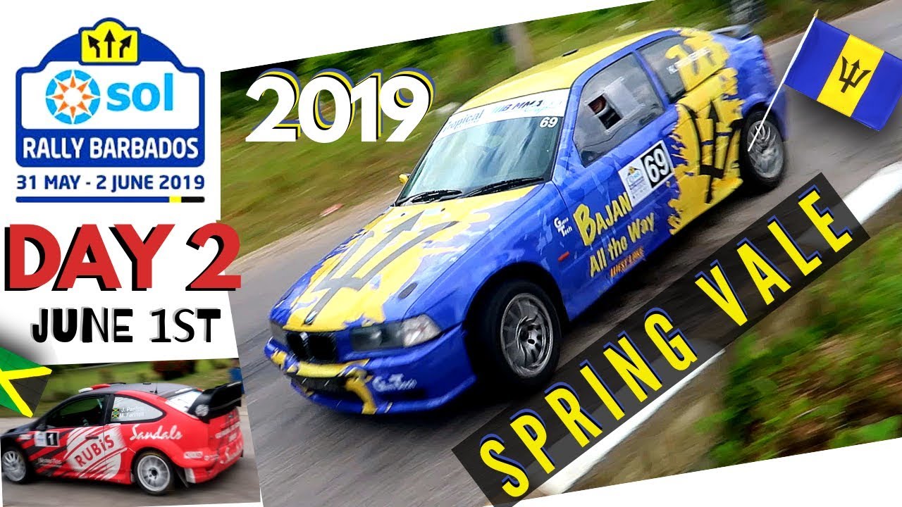Sol RALLY BARBADOS 2019 - DAY 2 Spring Vale - YouTube