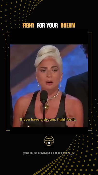 LADY GAGA'S OSCAR-WINNING SPEECH. FIGHT FOR YOUR DREAM - YouTube