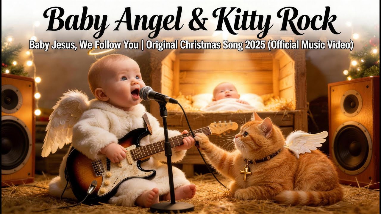 🎄Baby Angel & Kitty Rock "Baby Jesus, We Follow You" | Original ...