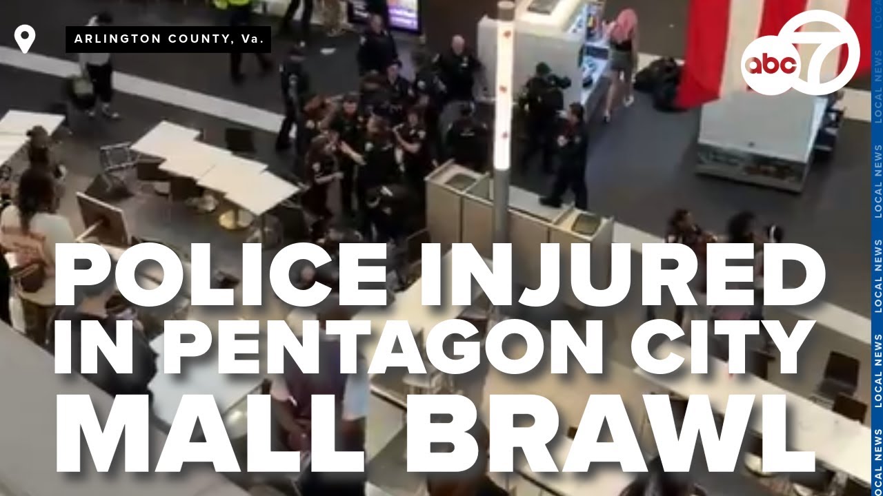Fights at Pentagon City Mall leave officer and security guard injured ...