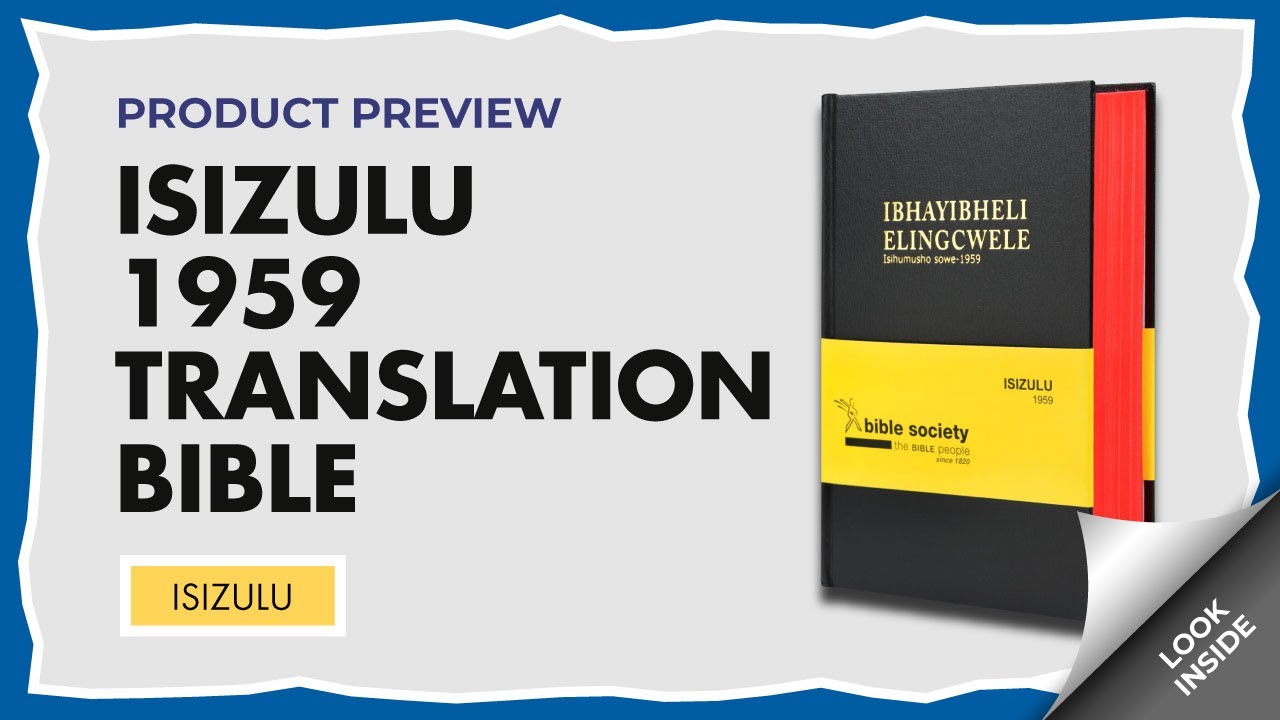 Product Preview: IsiZulu 1959 translation Bible - YouTube