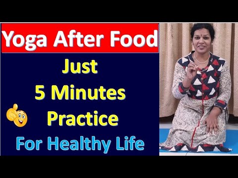 Yoga After Food - Just 5 Minutes Practice For Healthy Life - YouTube