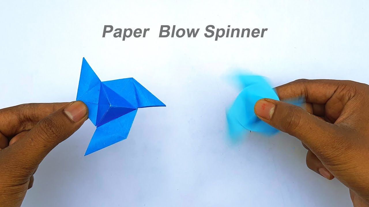 How To Fold Blow Spinning Top | DIY Paper Toy Spinner Easy | Making ...