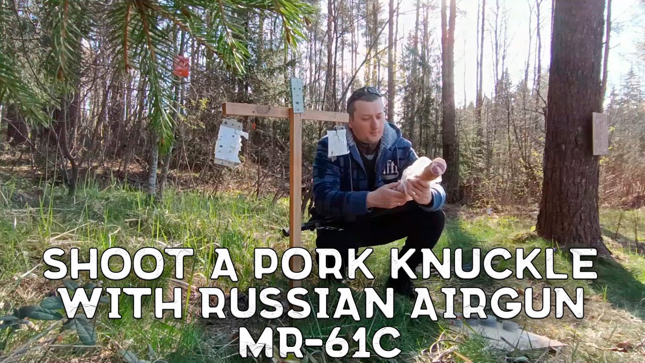 Air Rifle Plinking | Russian Airgunner | Shoot a pork knuckle with ...