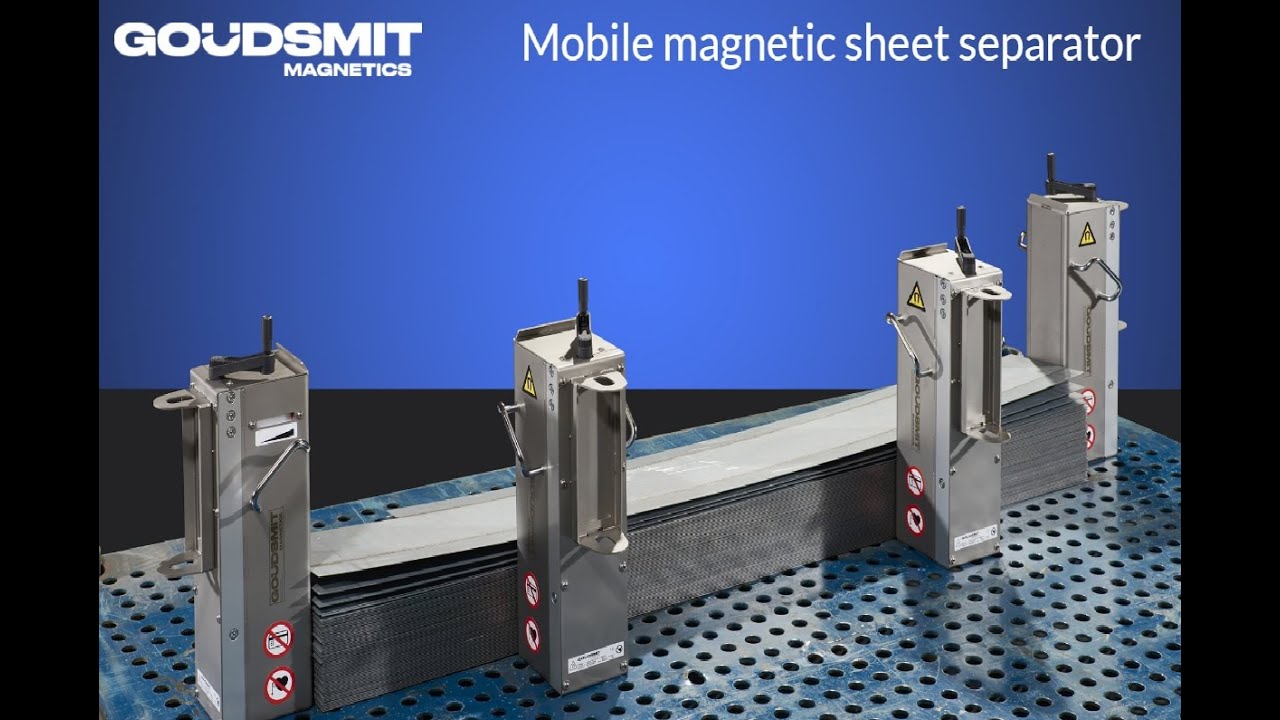 Mobile magnetic sheet separator - YouTube